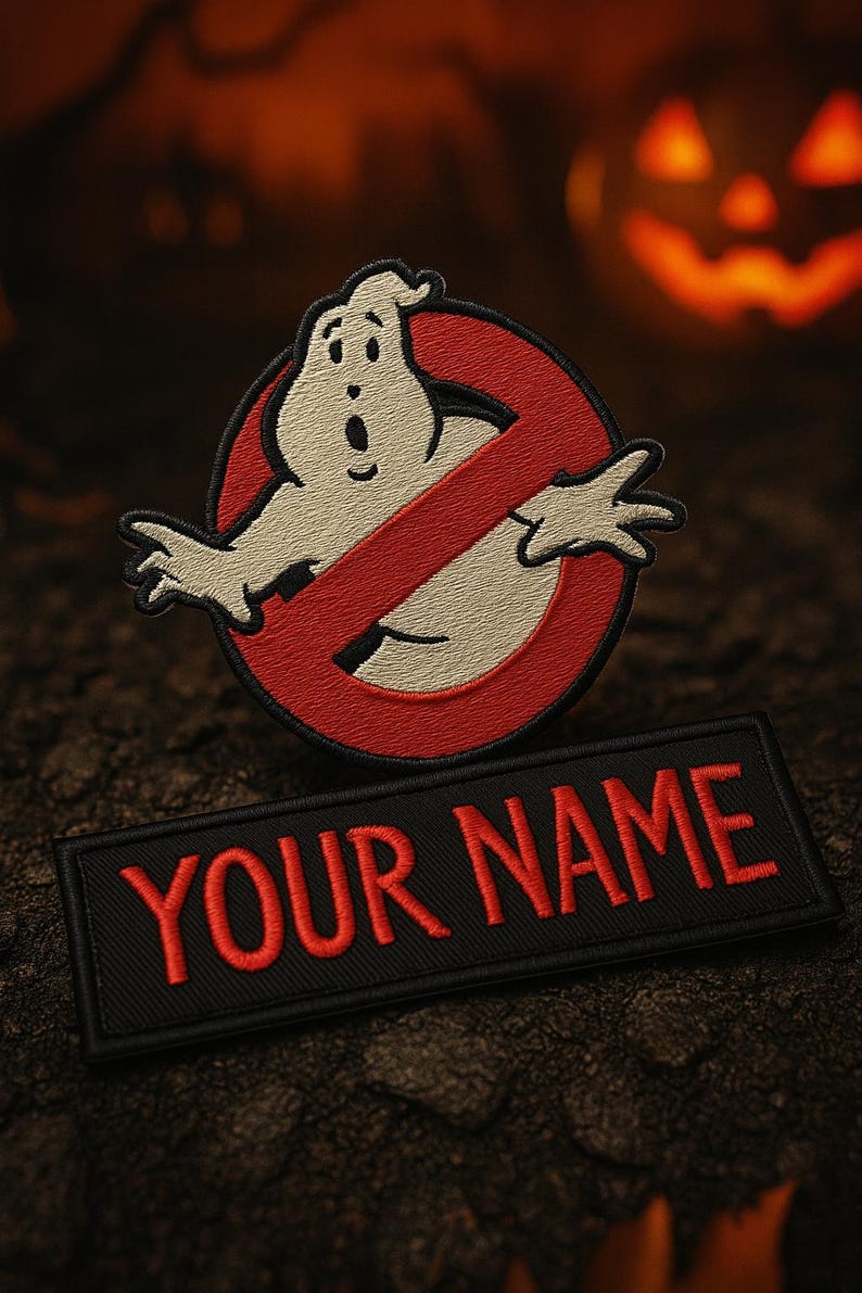 Embroider Custom Patch for Ghostbuster Costume Party Fancy Dress Iron ...