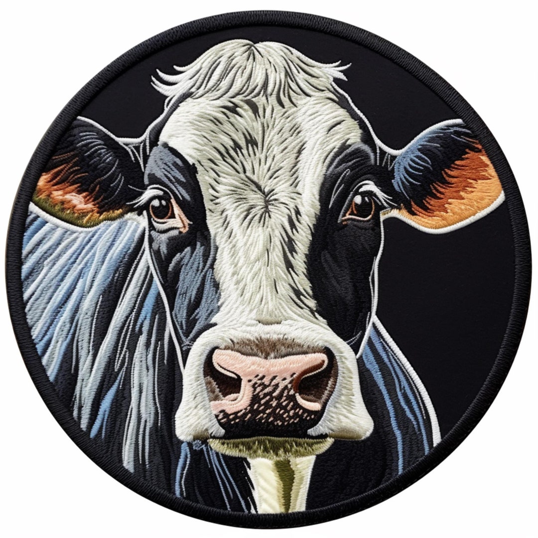 Cow Patch Iron-on/sew-on Applique for Backpack Clothing Vest Bag Jacket ...