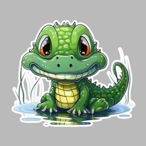 Cute Baby Alligator Sticker Car Truck Window Bumper Graphics ...