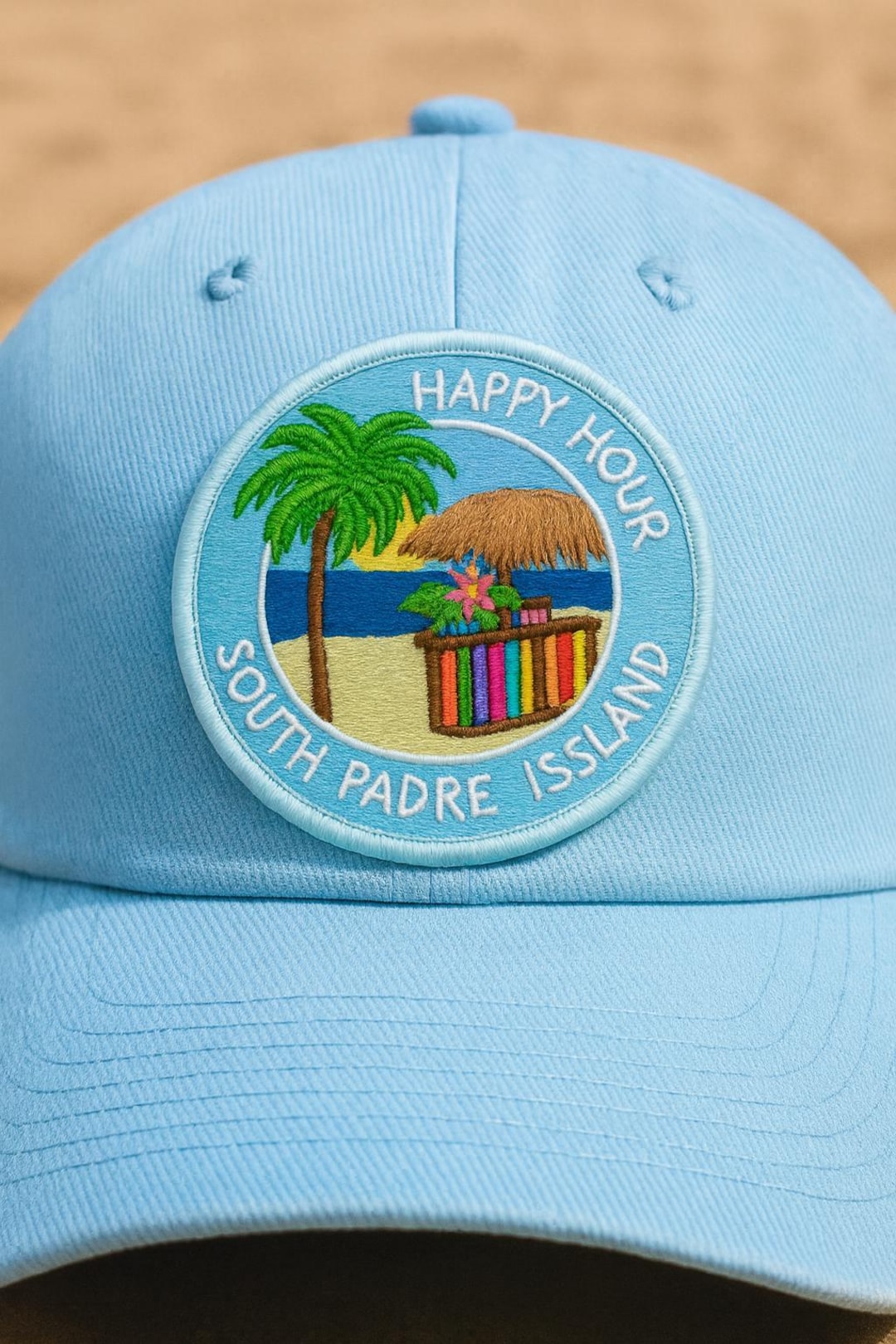 South Padre Island Beach Patch/iron-on Patch/embroidered Applique for ...