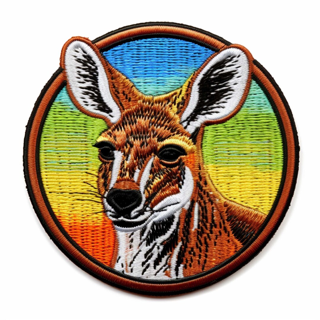 Kangaroo Patch Iron-on/sew-on Applique for Backpack Clothing Vest Bag ...