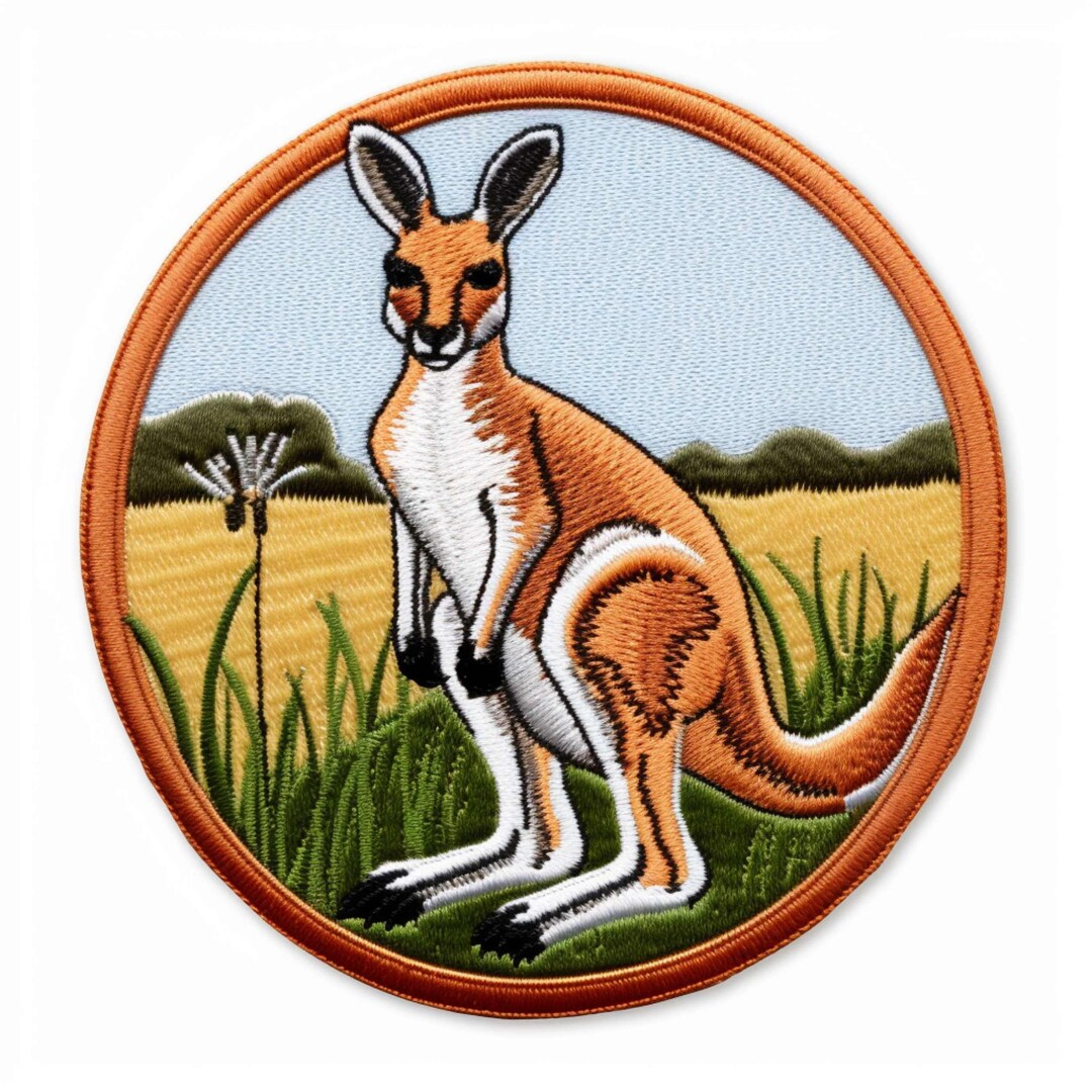 Kangaroo Patch Iron-on/sew-on Applique for Backpack Clothing Vest Bag Jacket Hat, Australia ...
