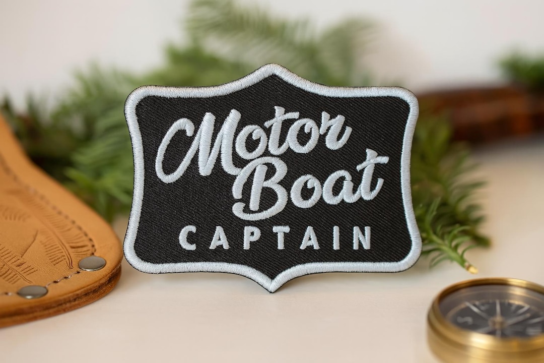 Motor Boat Captain Patch - Etsy