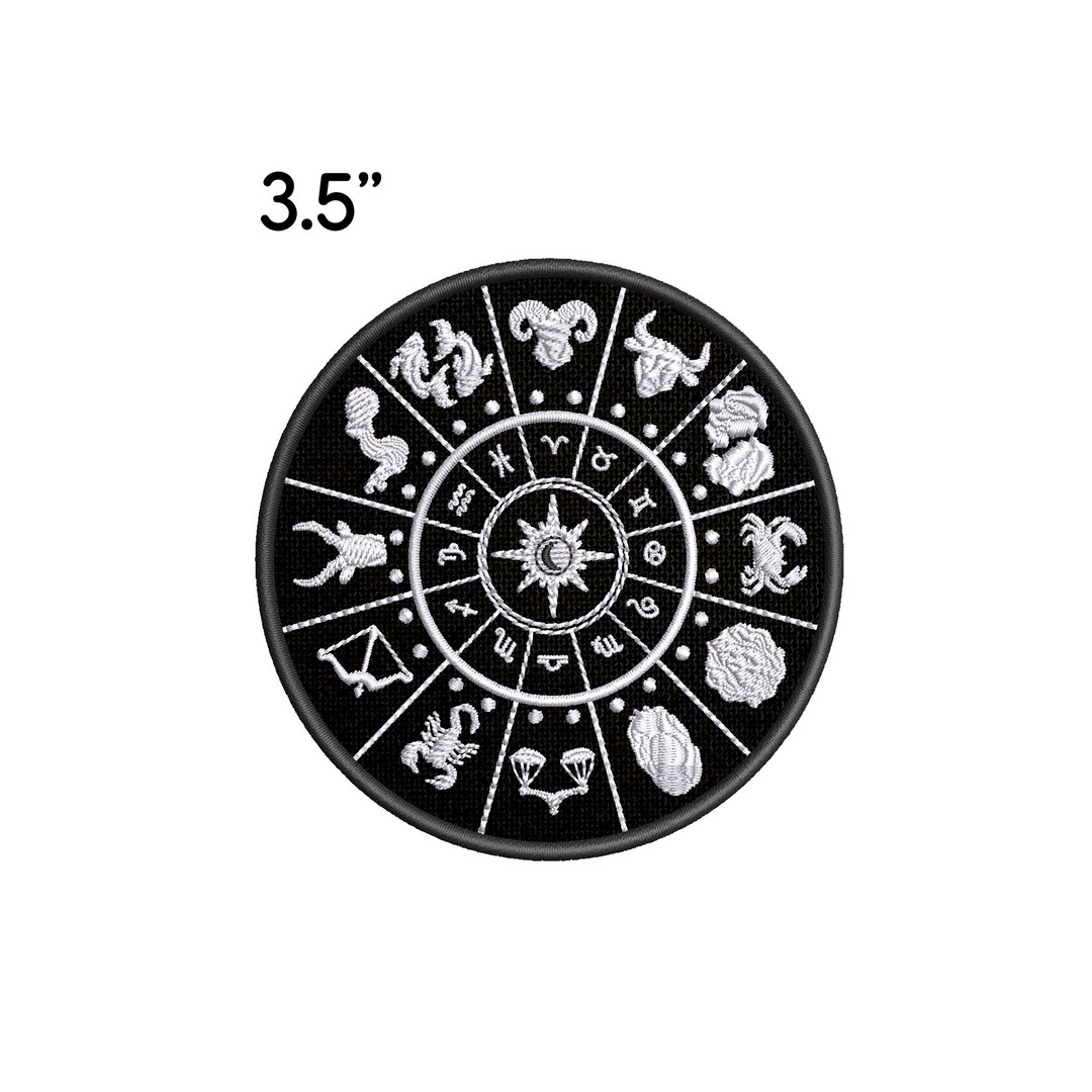 Zodiac Astrology Stars Retro Embroidered Patch DIY Iron On/sew on ...