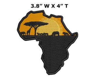 Africa African Shaped Map Flag Embroidered Iron on Patch Officially ...