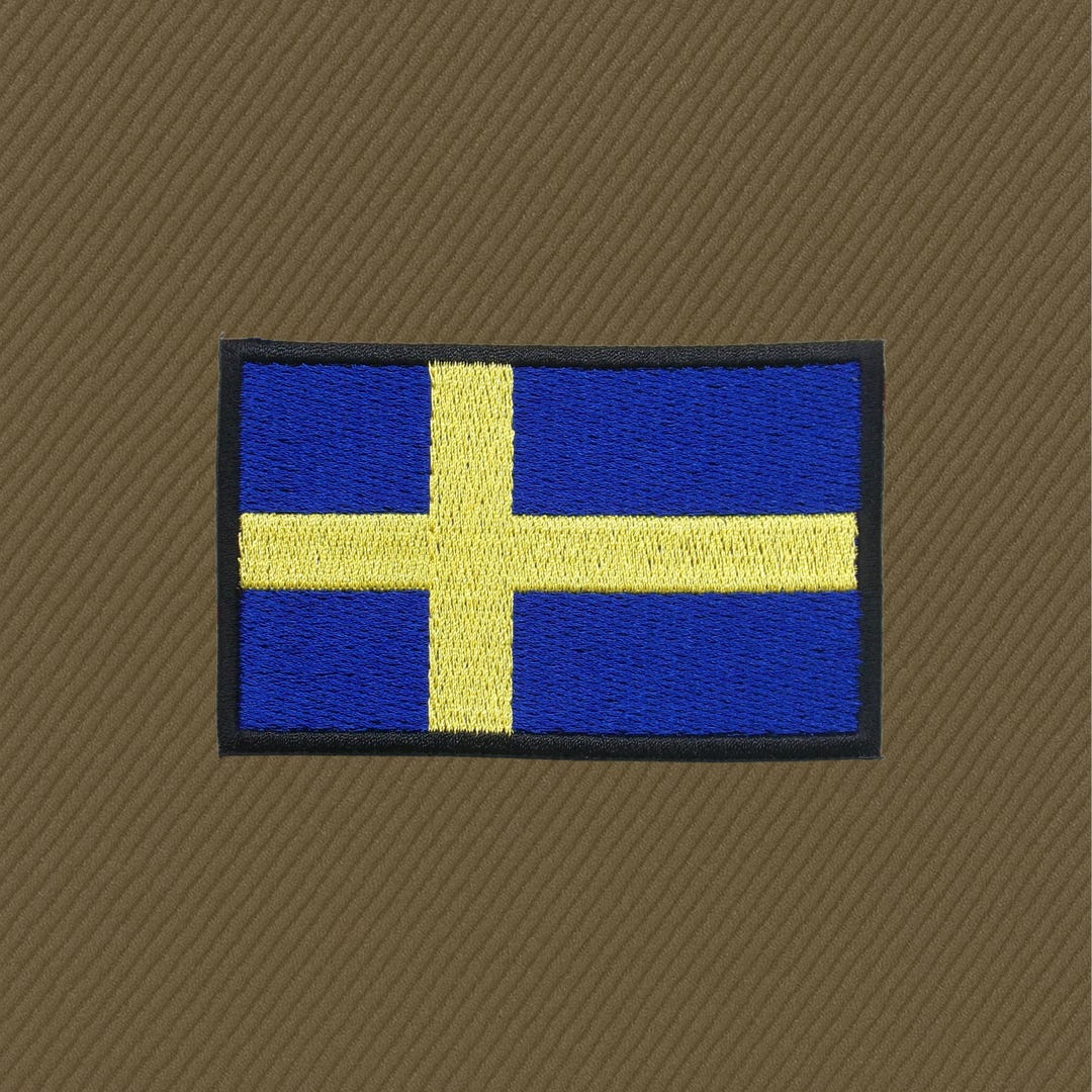 Sweden Flag Patch Embroidered Iron-on: Swedish National Emblem, Veteran ...