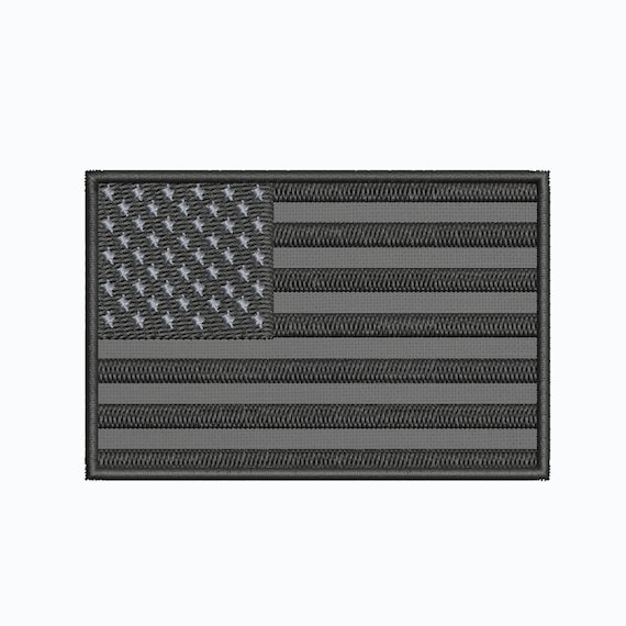 USA American Flag Black & Grey Patch Embroidered DIY Iron on - Etsy