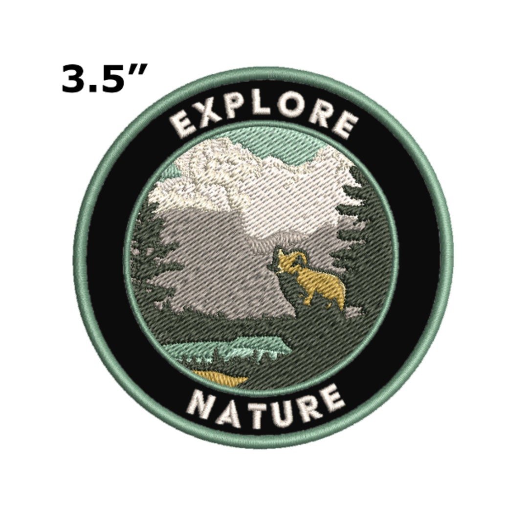 Explore Nature Embroidered Patch Iron-on / Sew-on Badge Adventure ...