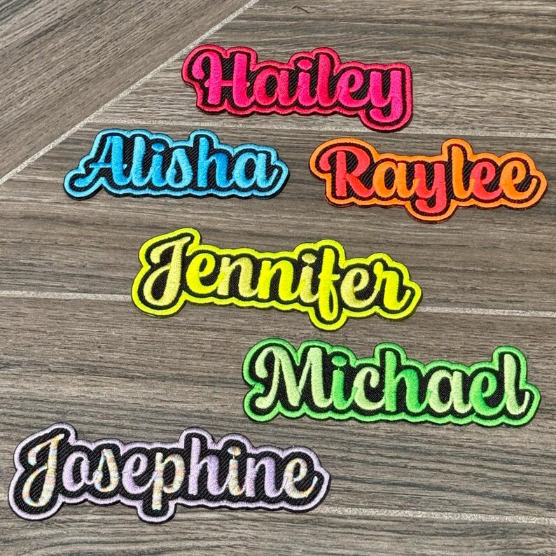 Custom Name Patch Embroidered, Colorful Custom Name Patches, Sew On ...