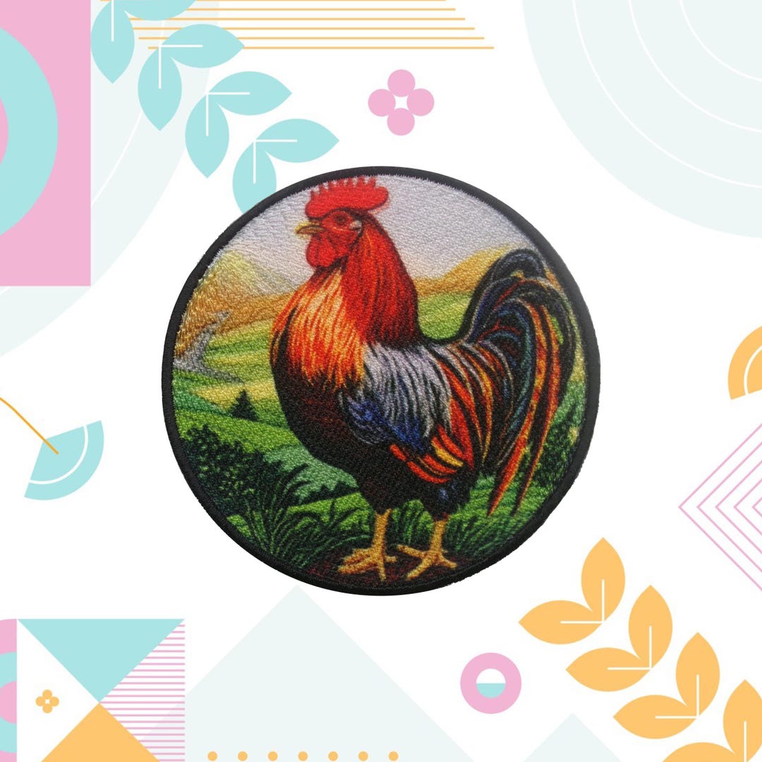 Iron-on the Rooster(el Gallo) Patch/animal Badge/rooster Badge ...