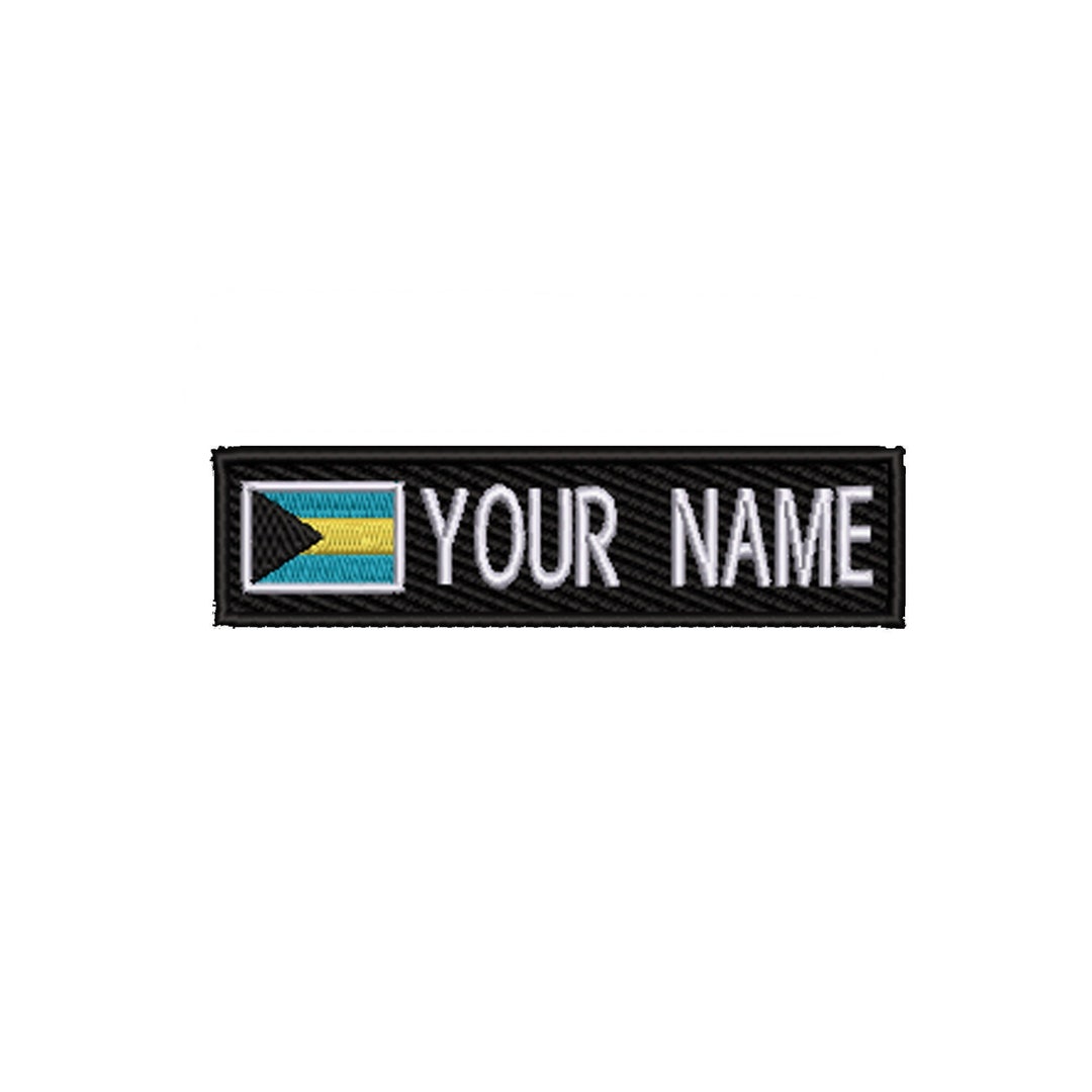 Bahamas Flag Personalized Name Tag Embroidered Patch Custom - Etsy