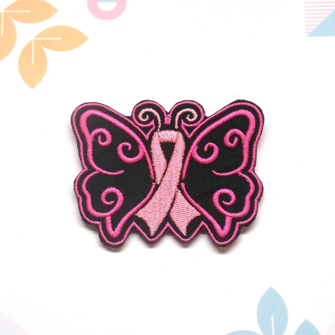 Breast Cancer Awareness Patch Embroidered Iron-on Support Event Patch ...