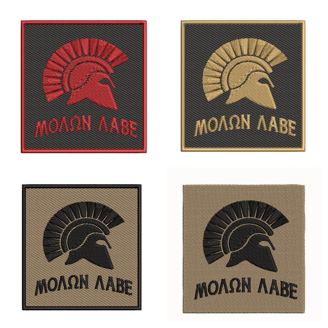 Greek Sparta Shield Crest Logo Embroidered Patch Iron on Custom Gifts ...