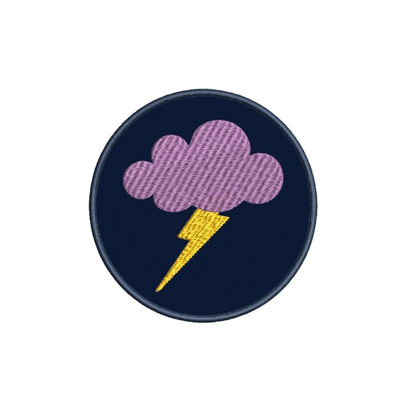 Thunderstorms Clouds Weather Rain Embroidered Patch Iron - Etsy