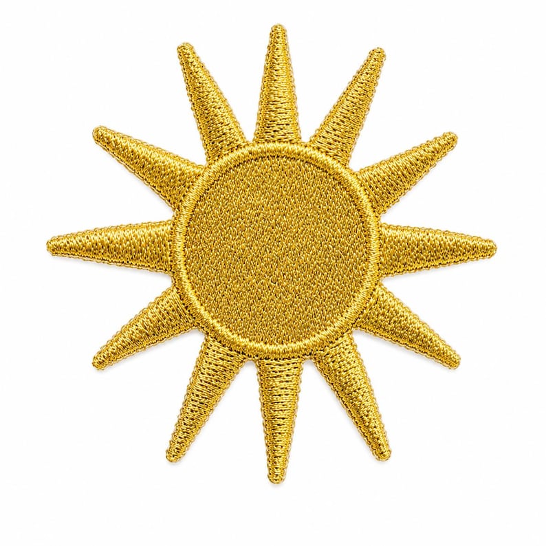 Gold Radiant Sun Patch/iron-on Patch/celestial/sunshine Energy/festival ...