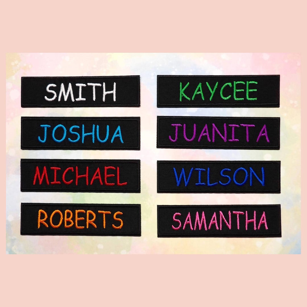 Personalized Name Patch Embroidered, Custom Text Patches/iron on Patch ...