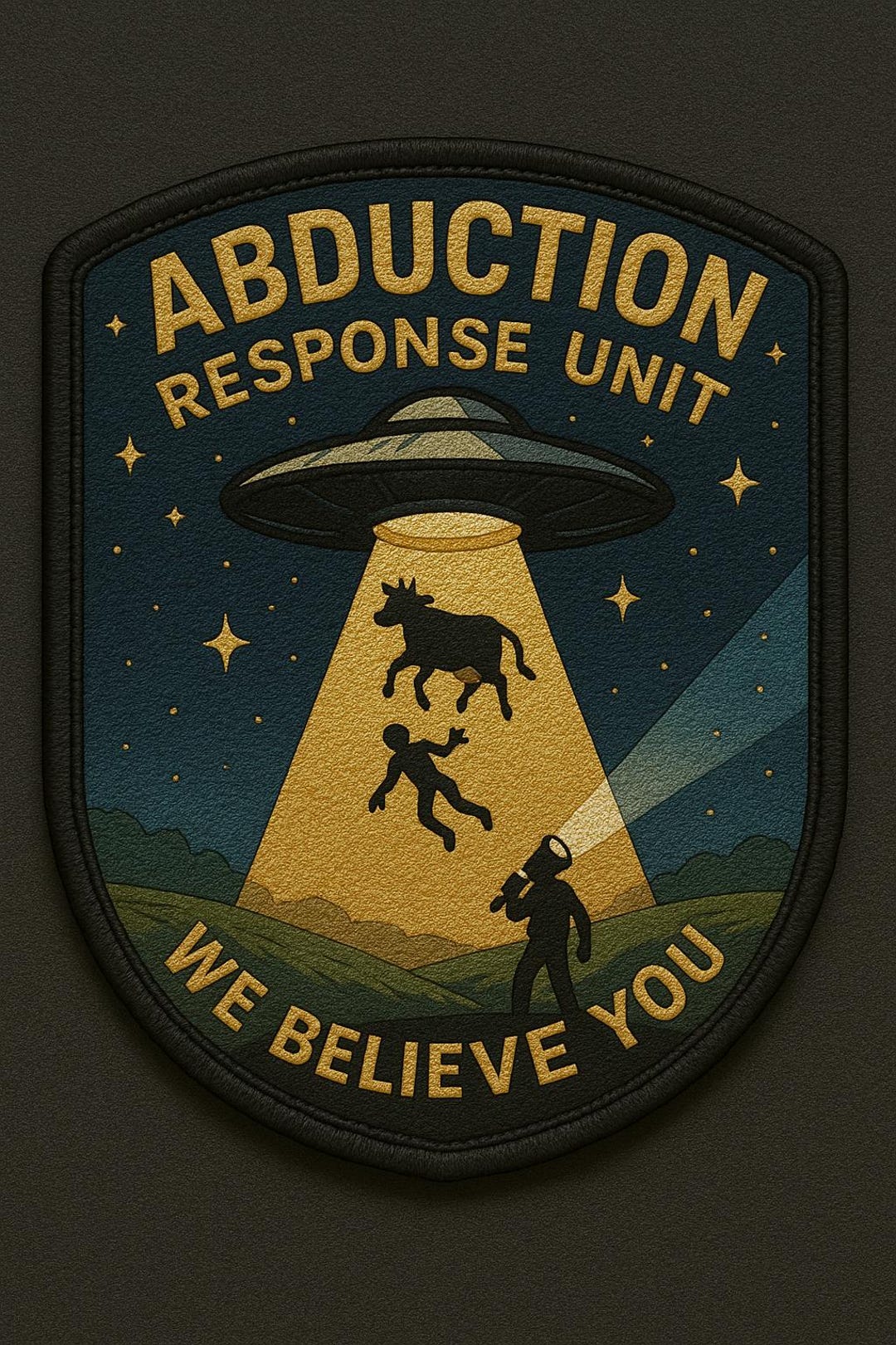 Alien Abduction Response Unit Patch/iron on Patch/ufo Patch/area-51 ...