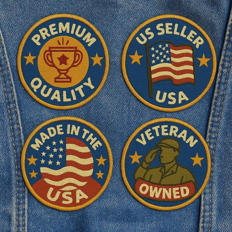 Texas State Flag Patch - Veteran Made Lone Star Republic Emblem - Iron ...