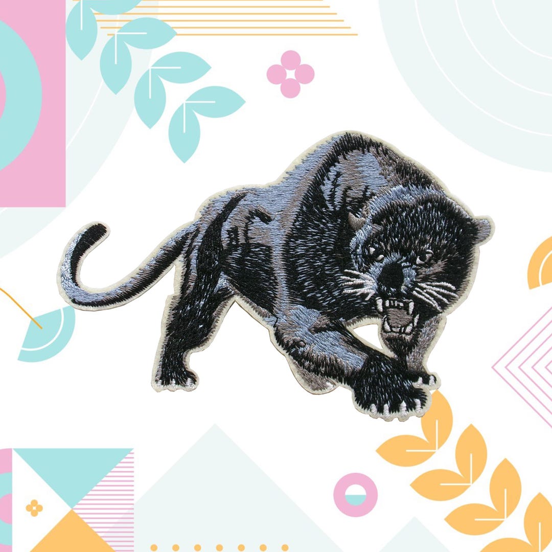 Black Panther Patch Embroidered Iron-on/sew-on Applique for Jackets ...