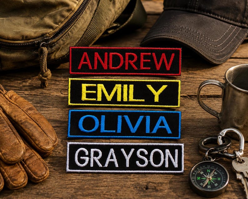 Personalized Name Patch Embroidered, Custom Text Patches Embroidered ...