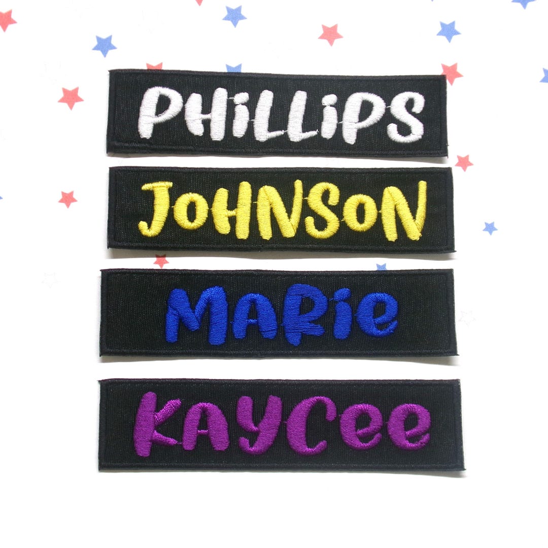 Embroidered Custom Name Patch/personalized Name Tag Patch/iron-on ...