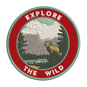 Explore the Wild Patch Embroidered Iron-on / Sew-on Custom Applique ...