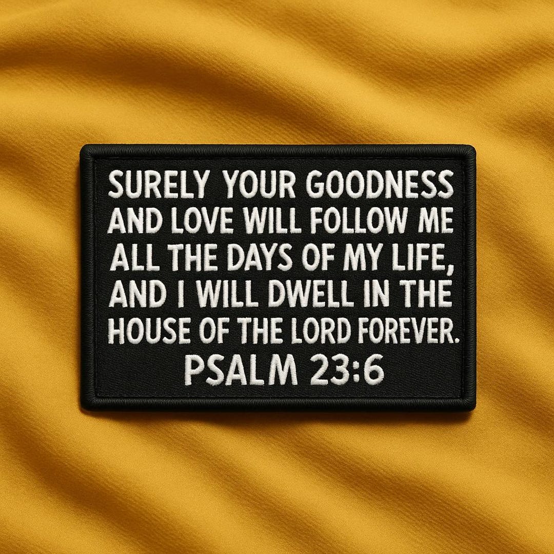 Bible Verse Patch/psalm 23:6 Patch/iron-on Patch/christian Religious ...