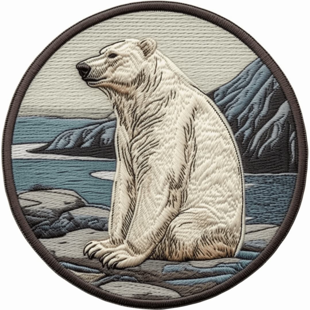 Polar Bear Patch Iron-on/sew-on Applique for Backpack Clothing Vest ...