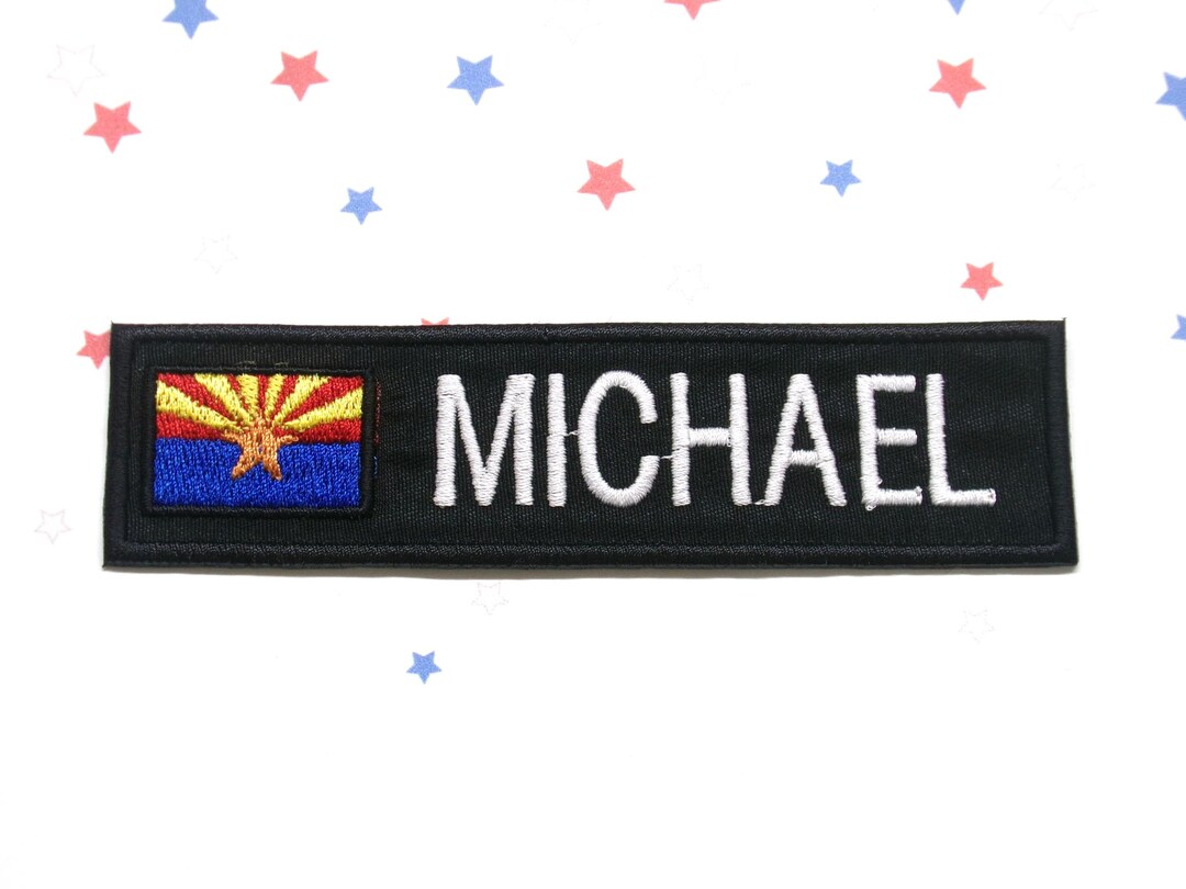 5x1.3 Arizona State Flag Personalized Name Tag Embroidered Patch Custom ...