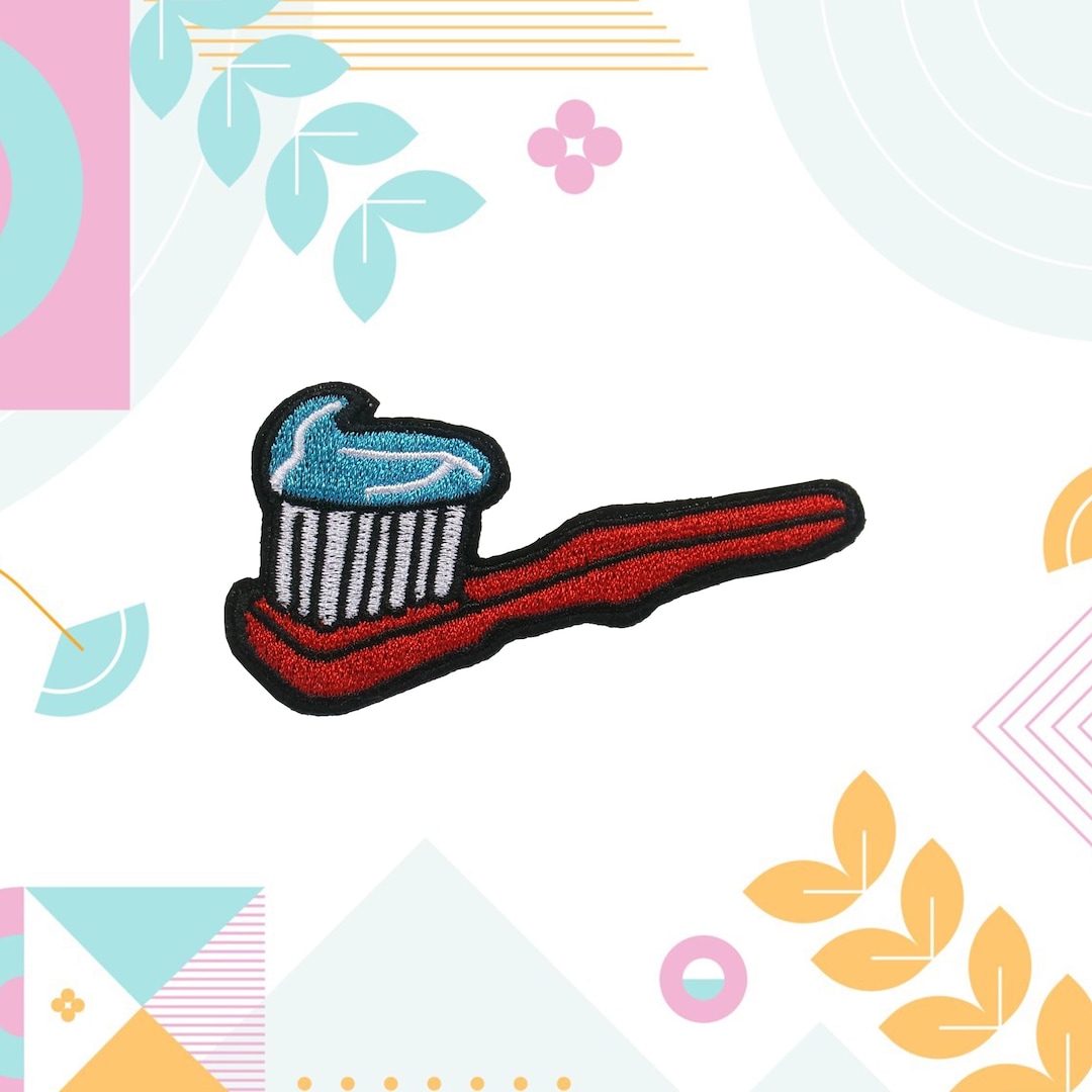 Toothbrush Patch Embroidered Iron-on/sew-on Applique for Clothing Vest ...