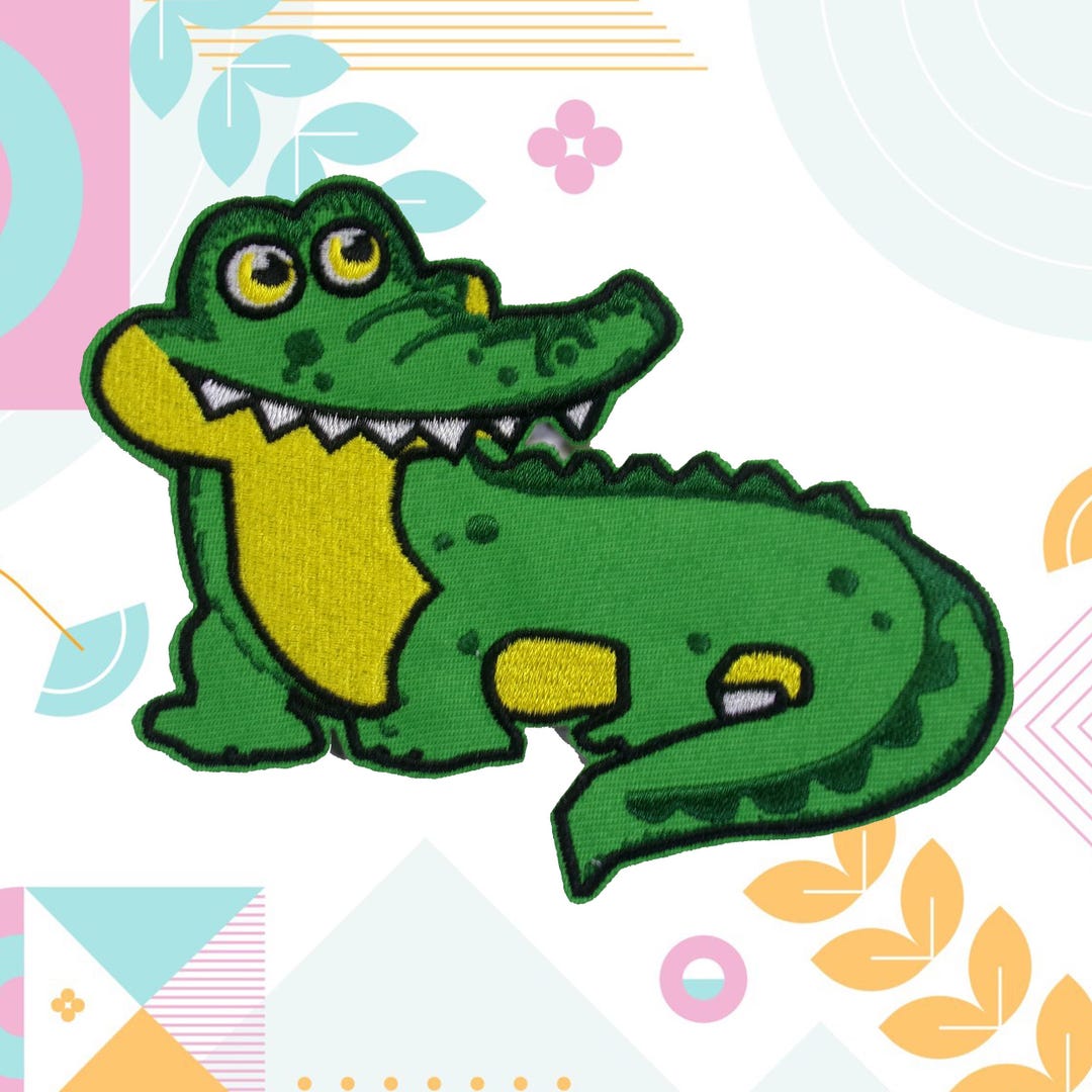 Alligator Patch/5.5"x4.5" Iron-on Patch/wild Animals Patch/animal Badge ...
