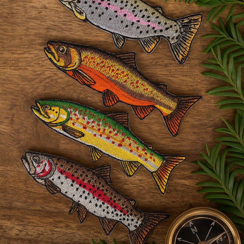 Brown Trout Embroidery - Etsy