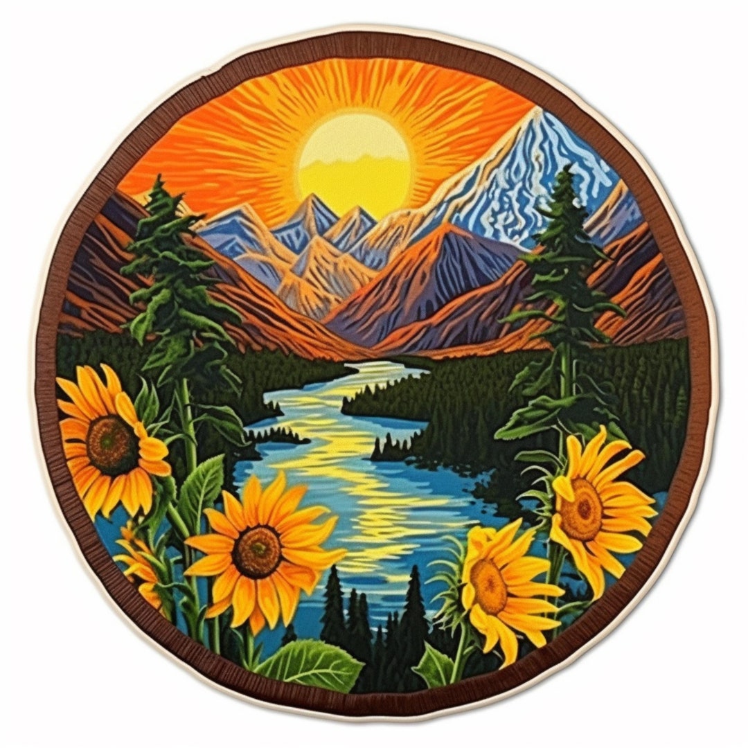 Sunflower Patch Iron-on/sew-on Applique for Backpack Clothing Vest ...