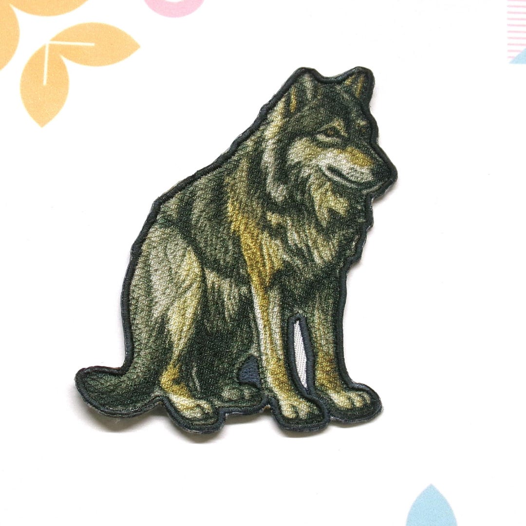 Wolf Patch Animal Badge Iron-on Applique for Backpack Clothing Vest ...