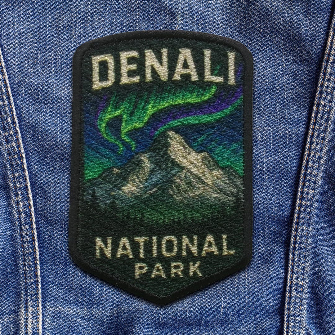 Denali National Park Patch/northern Lights/iron-on Patch/hiking ...