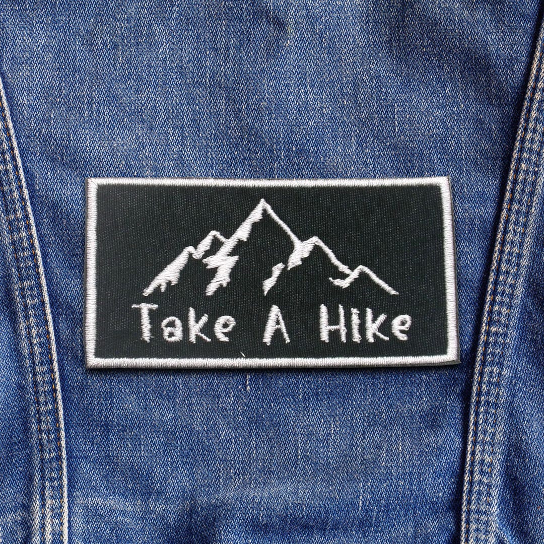 Take A Hike Patch Mountain Patch/iron-on Patch/hiking Patch/embroidered ...