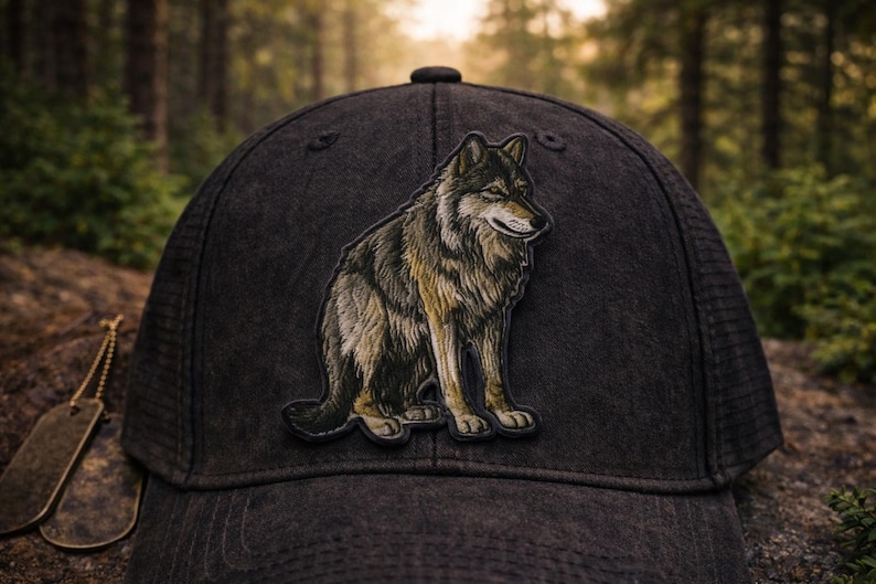 Wolf Patch/iron-on Patch/wild Animal Badge/nature & Wildlife Gift ...