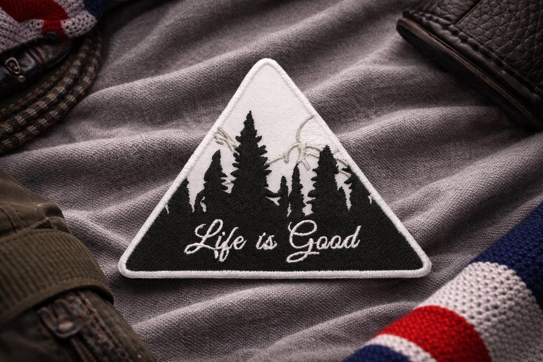 Mountain Patch/iron-on Patch/nature Badge/camping & Hiking/life is Good ...