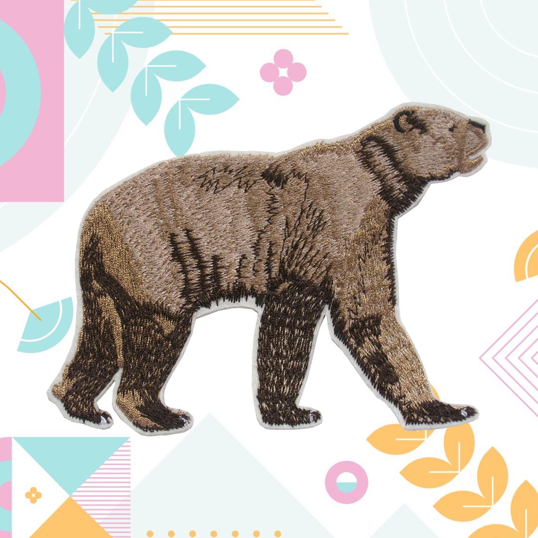 Short Faced Bear Patch/4"x4.5" Ice Age Animal Patch/iron-on Patch/wild ...