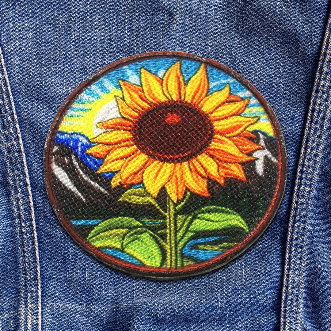 Colorful Sunflower Patch Iron-on Applique for Backpacks & Jackets ...