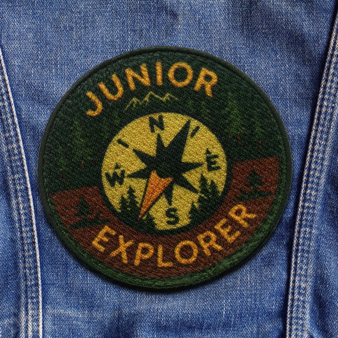 Junior Explorer Patch/nature Badge/iron-on Applique for Vest & Backpack ...