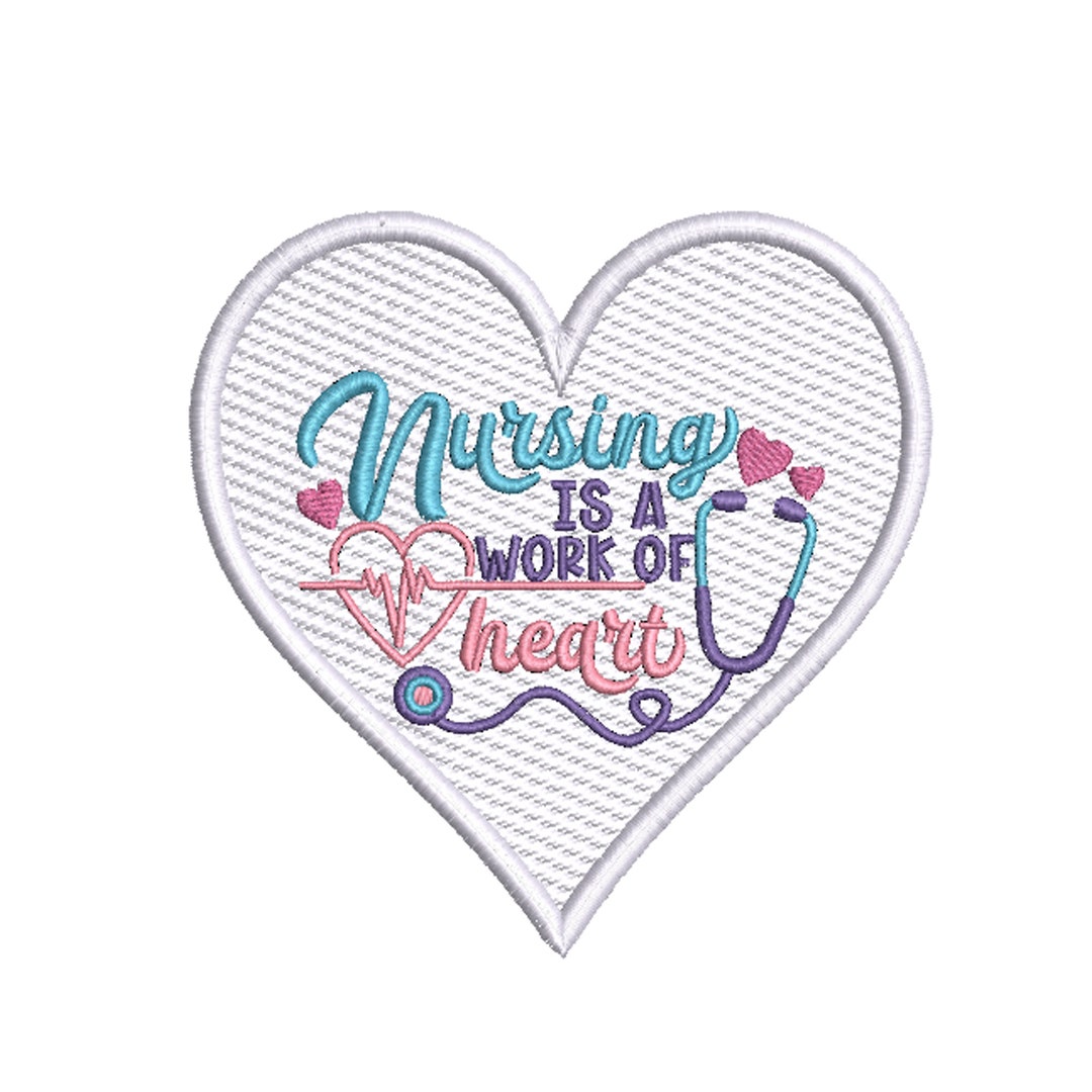 Nursing Patch Embroidered Iron-on DIY Applique for Uniform Jacket Backpack Clothing Vest Jeans ...