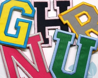 Letters A to Z College Varsity Letterman Embroidered Applique Iron on ...