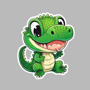 Cute Baby Alligator Sticker - Car Truck Window Bumper Graphics ...