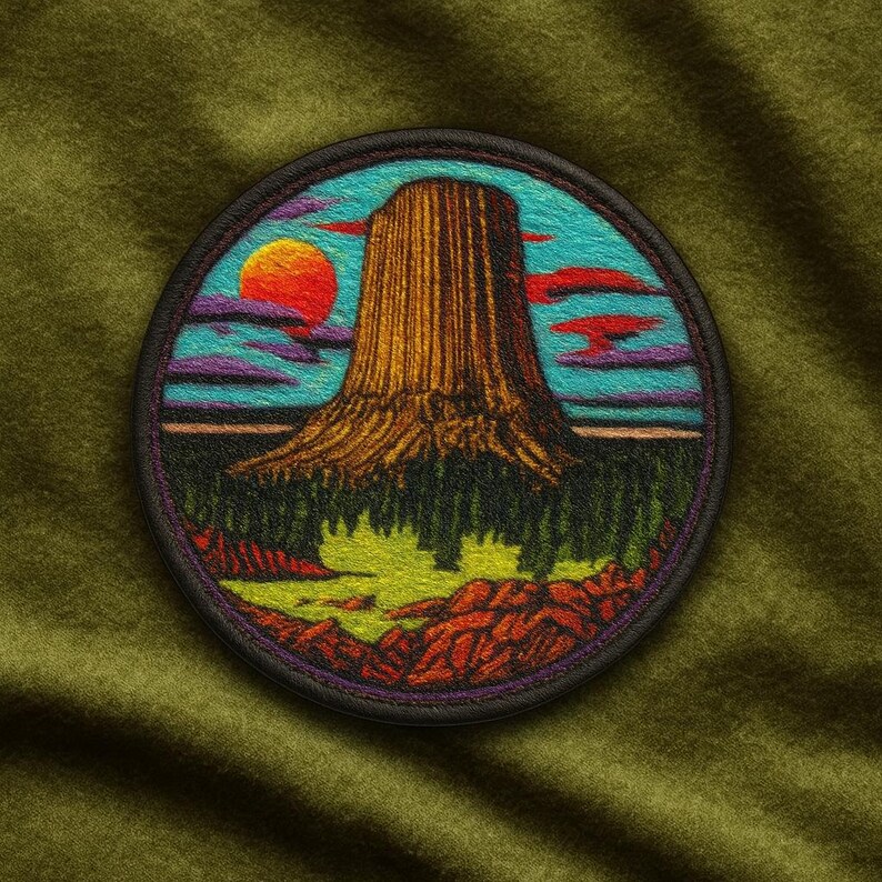 Devils Tower National Monument Patch/iron-on Patch/hiking Nature Badge ...