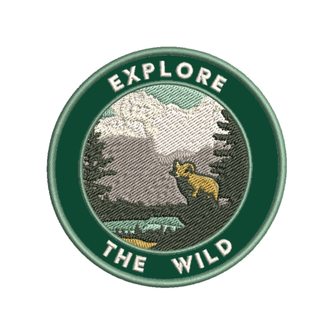 Explore the Wild Patch Embroidered Iron-on / Sew-on Custom Applique ...