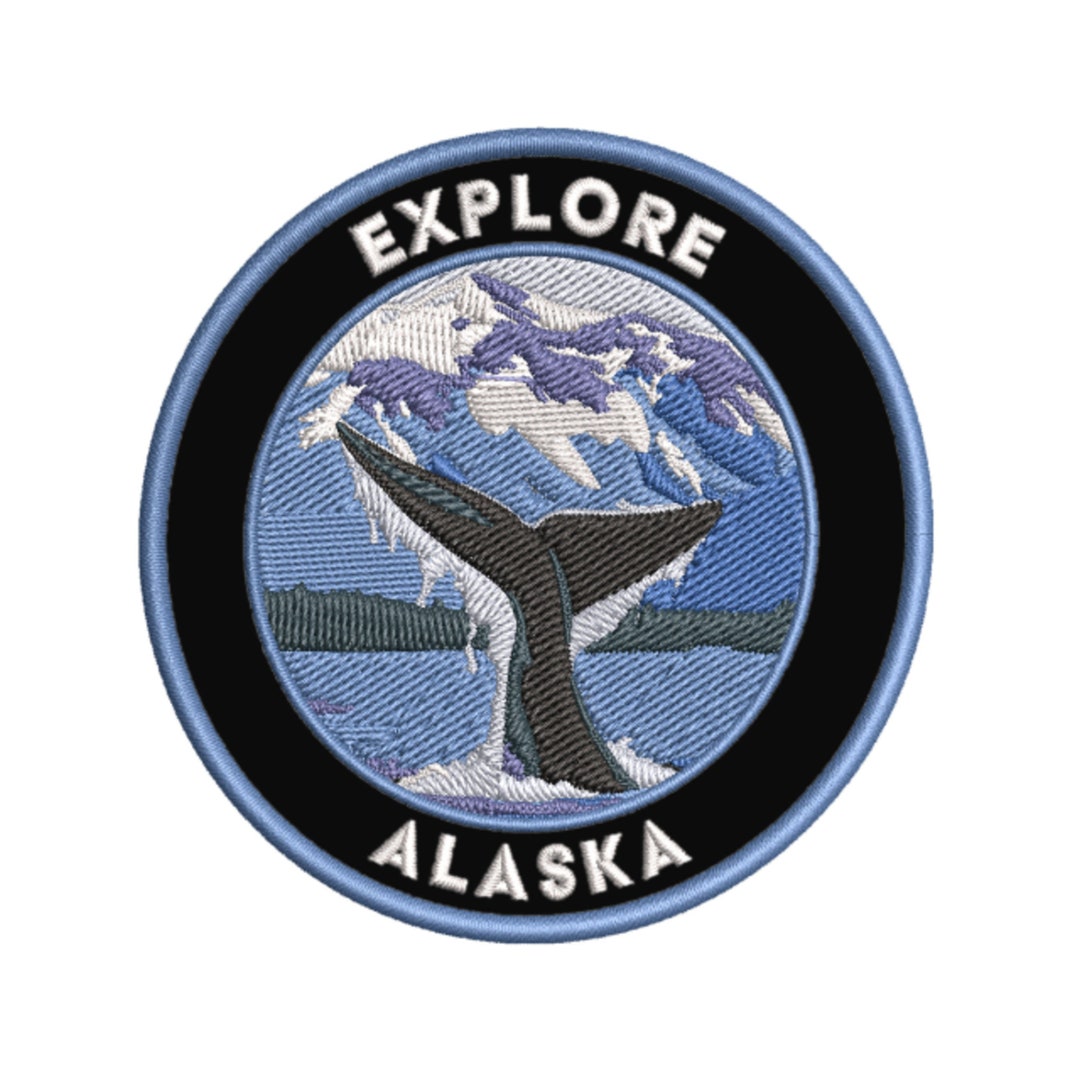 Explore Alaska Embroidered Patch Iron-on/sew-on Nature Badge Wildlife ...