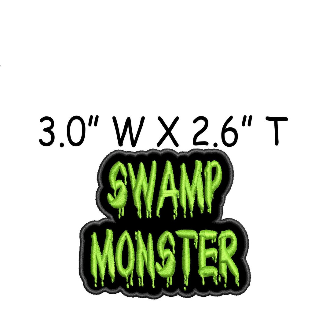 Swamp Monster Cryptid Patch Embroidered Iron-on Applique for Clothing ...