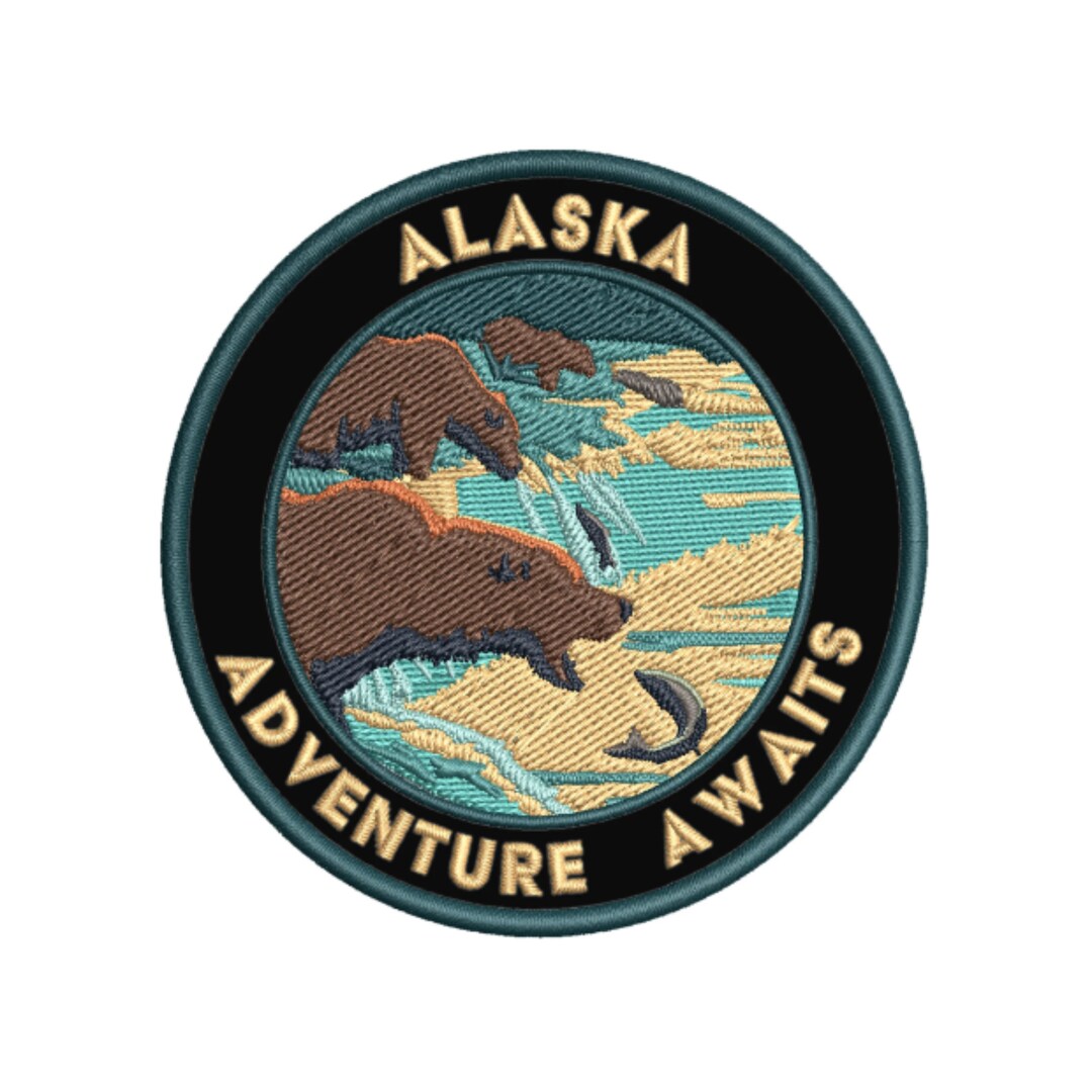 Alaska Adventure Awaits Patch/iron-on Wild Animal Badge/decorative ...