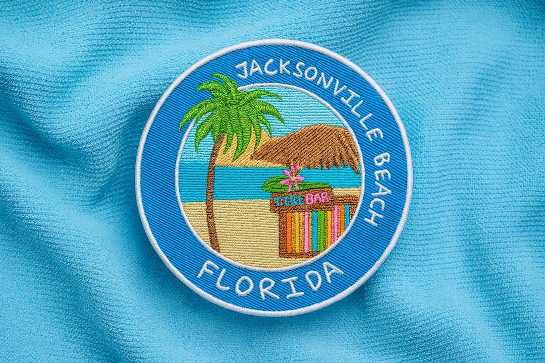 Jacksonville Florida Beach Patch/iron-on Patch/beach Vibes, Tiki Bar ...